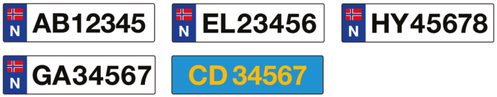 Skiltserier / bokstavkoder :: Kjennemerke